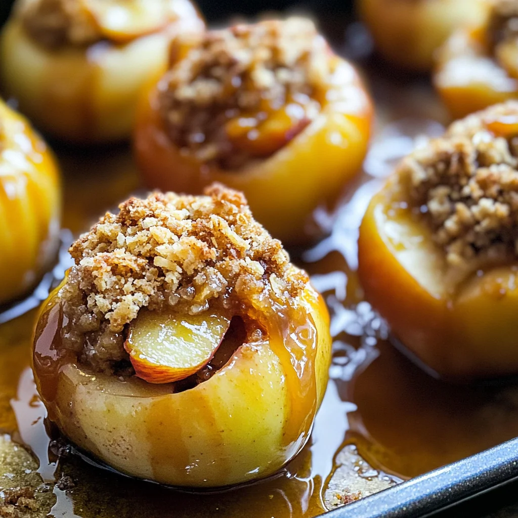 Apple Crisp Stuffed Baked Apples - kitchen warmth