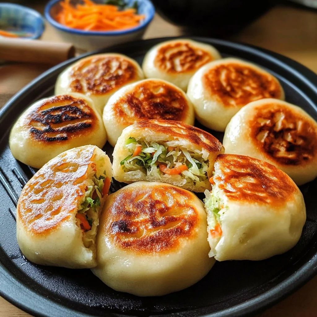 Vegan Pan-Fried Buns (Sheng Jian Bao, 生煎包) - kitchen warmth